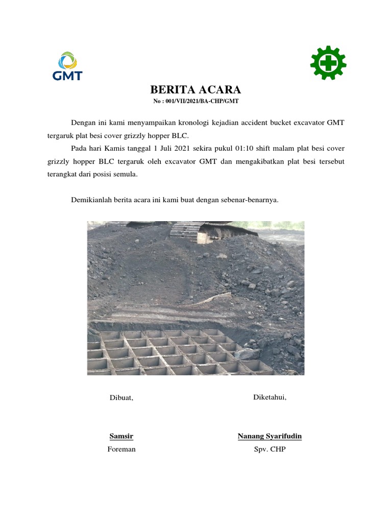 BA Plat besi cover grizzly hopper BLC | PDF