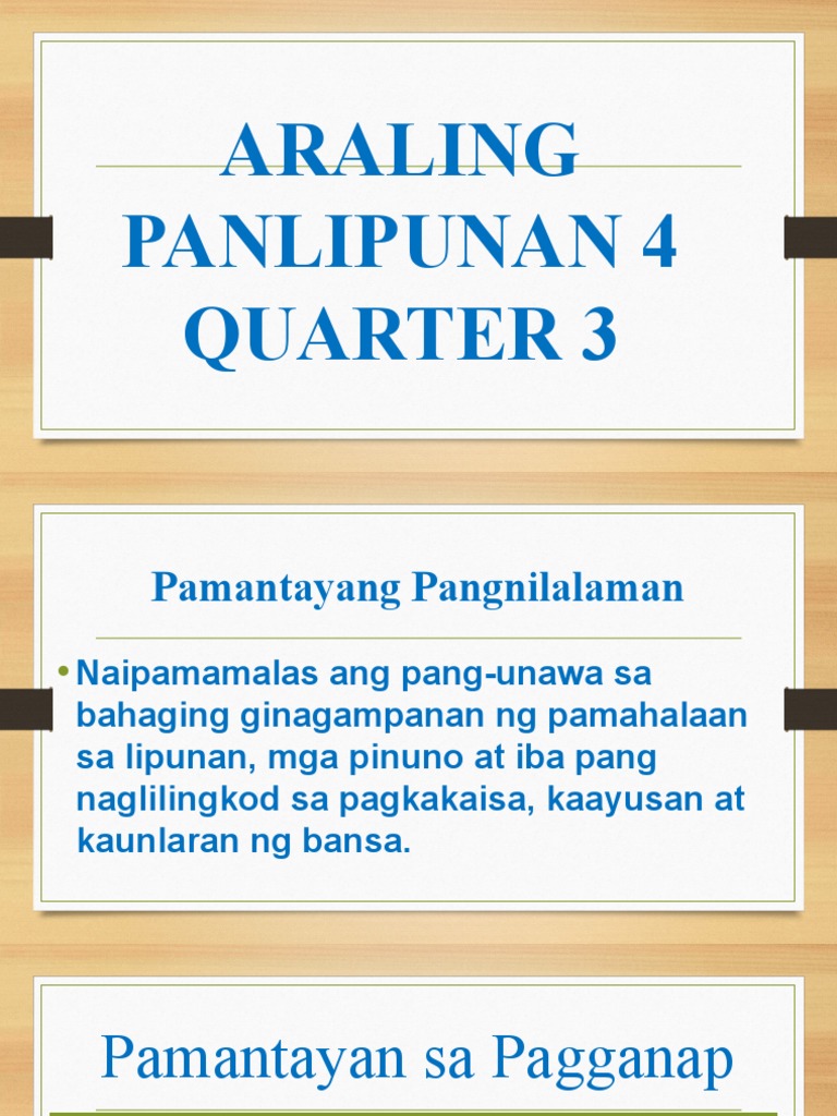 Araling Panlipunan 4 Cot q3 Week 7 | PDF