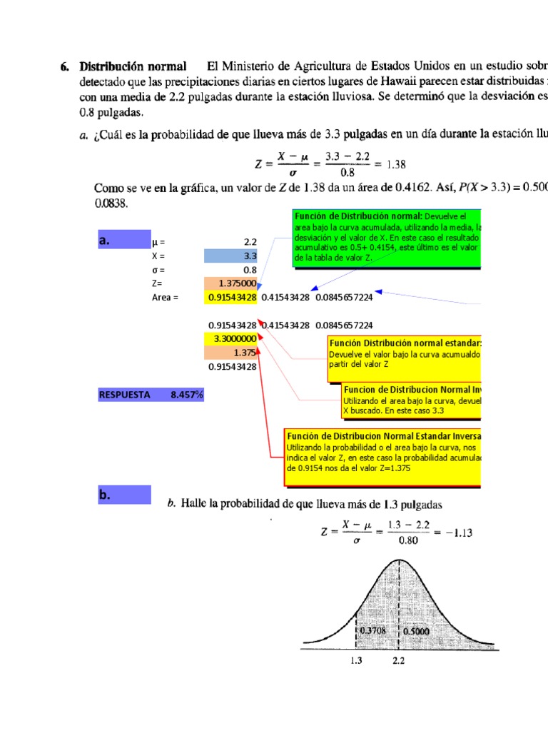 Ejercicio 6 de Distribucion Normal Pagina 165 | PDF | Distribución ...