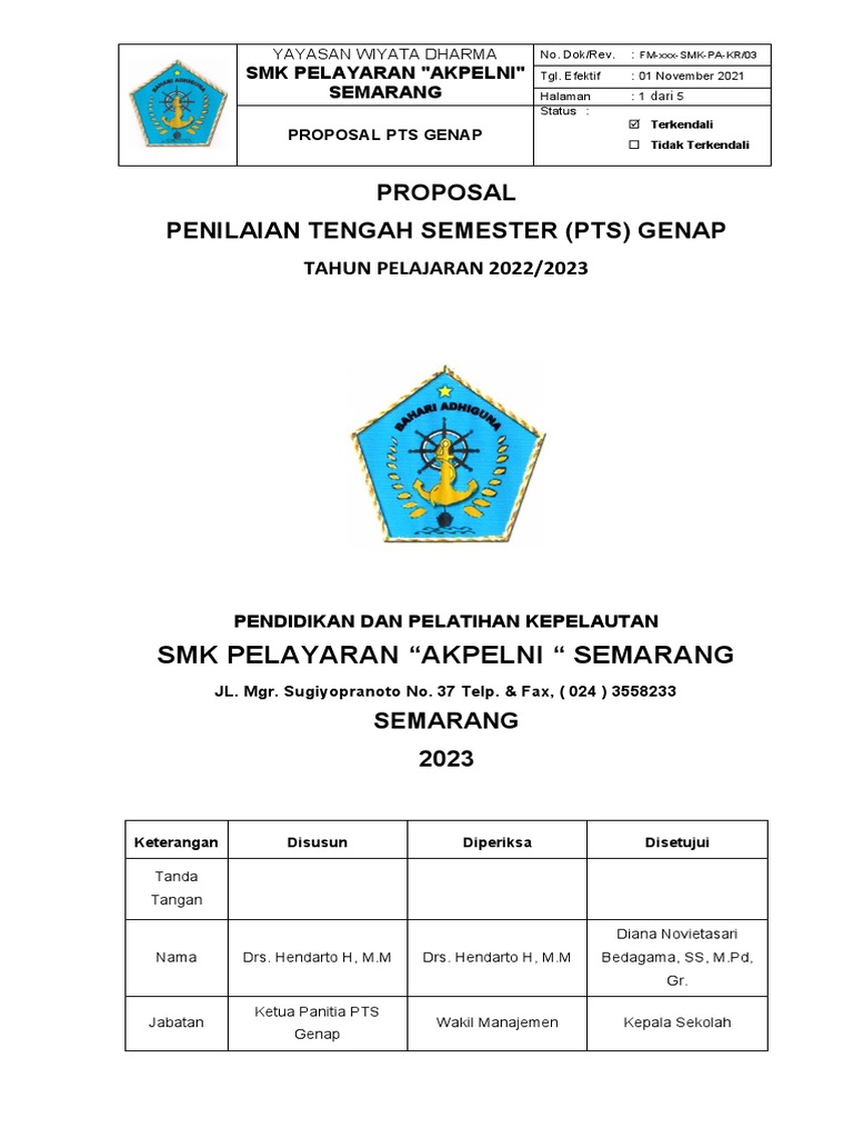 01 Proposal PTS Genap | PDF