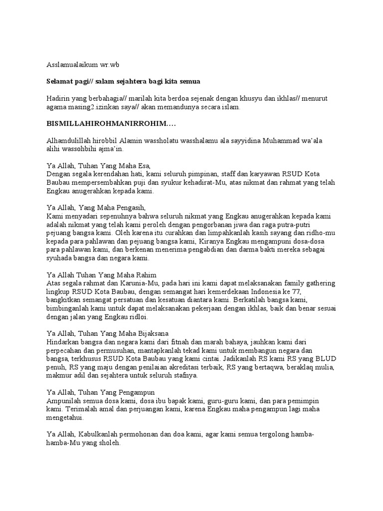 Doa Acara Family Gathering | PDF