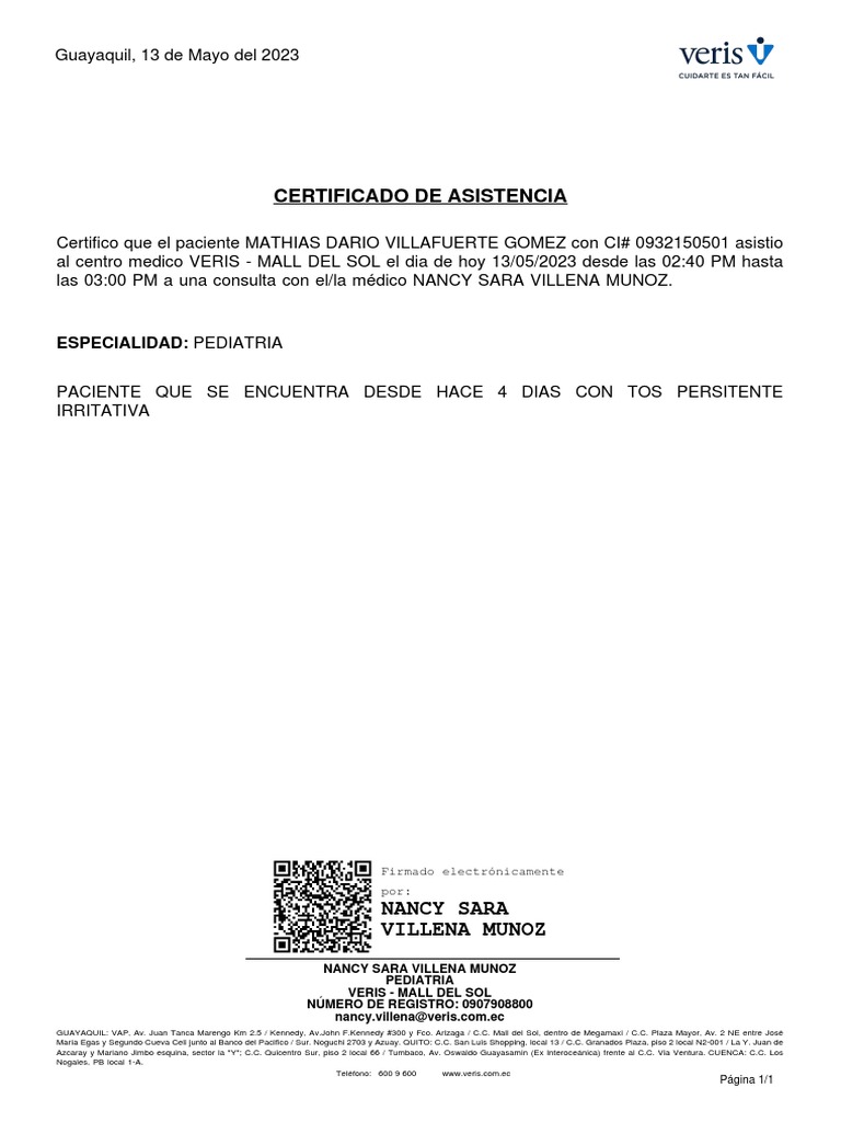 Certificado Asistencia | PDF