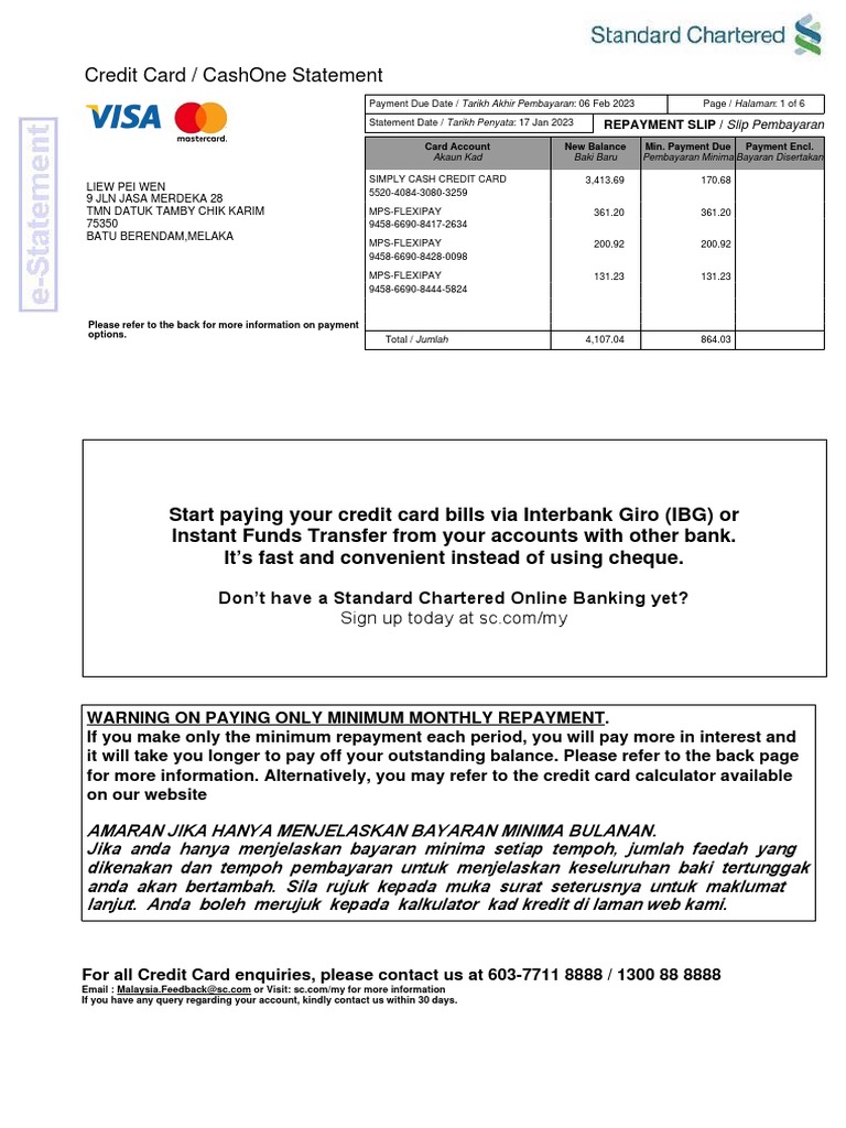 E Statement 230202100341923391820 | PDF | Credit Card | Visa Inc.