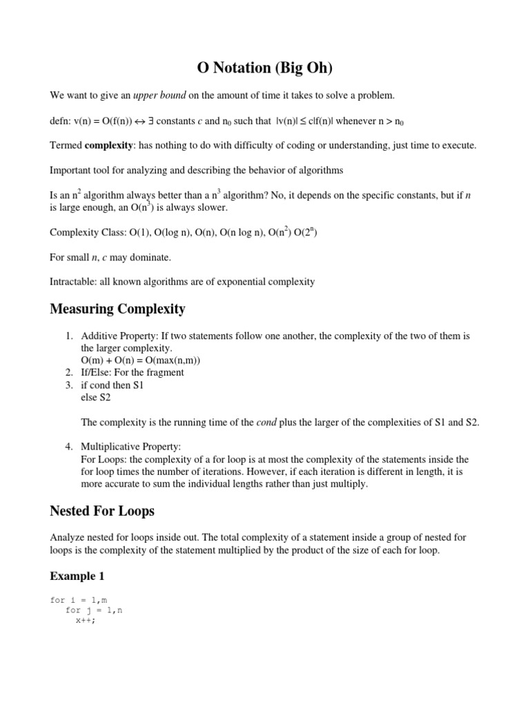 Big Oh | PDF | Recursion | Summation