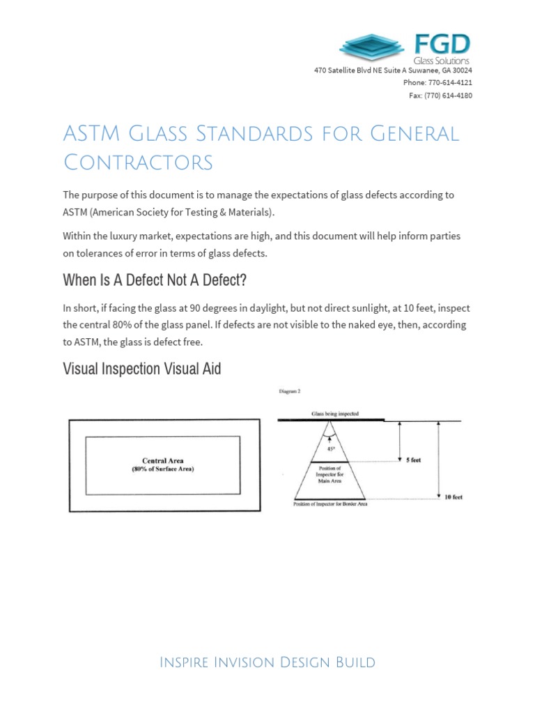 ASTM Glass Defects and Inspection Standards | PDF | Specification ...