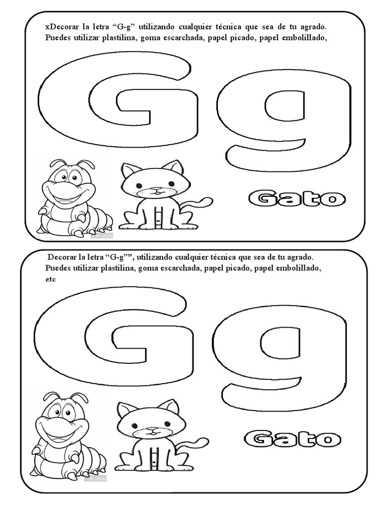 Actividades de Lectoescritura con la G | PDF