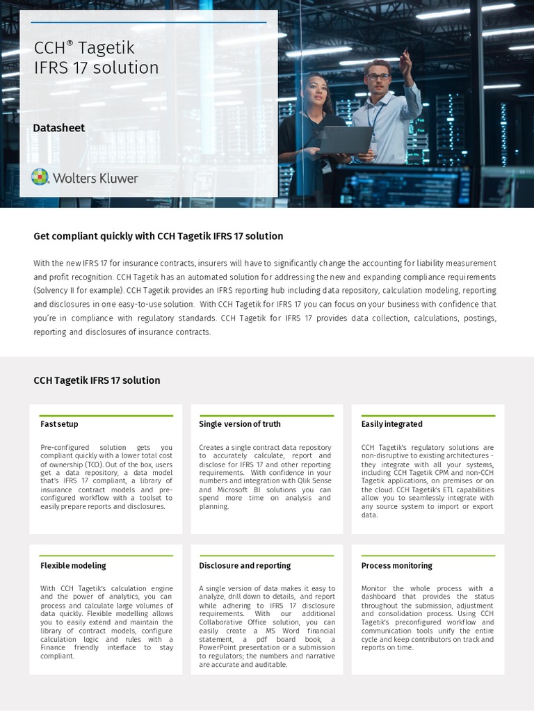 Wolters Kluwer CCH Tagetik - IfRS 17 - Datasheet | PDF | Business
