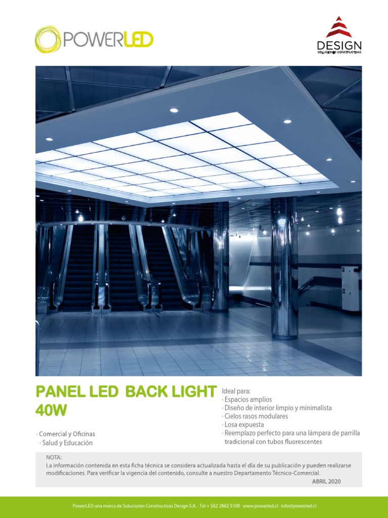 Panel Led Back Light 603X603X40W | PDF | Diodo emisor de luz | Ciencias ...