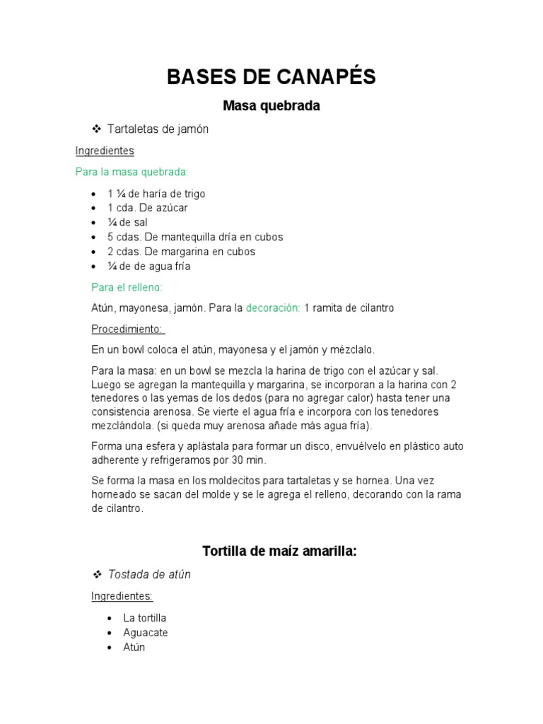 Receitas de Canapés Deliciosos e Fáceis | PDF | Gastronomia, comida e vinho