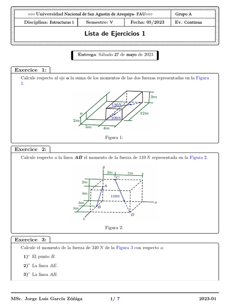 Lista de Ejercicios 1 | PDF