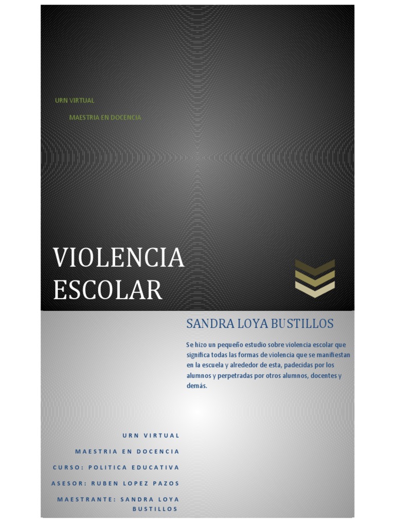 Prevencion De La Violencia En Las Escuelas Pdf Violencia Sicología