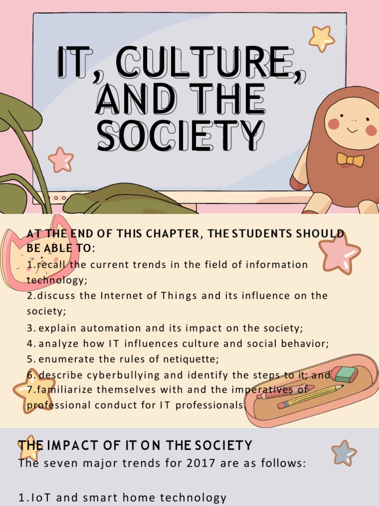 Module 5 It Culture and Society | PDF | Internet Of Things | Sensor