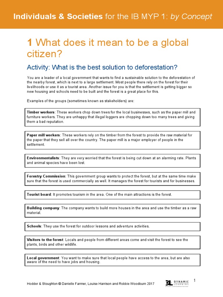 1b.activity - What Is The Best Solution To Deforestation | PDF ...