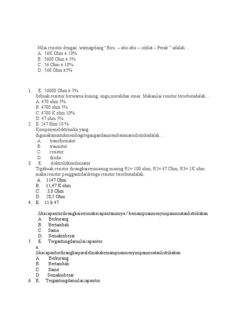 Latihan Soal DPK | PDF