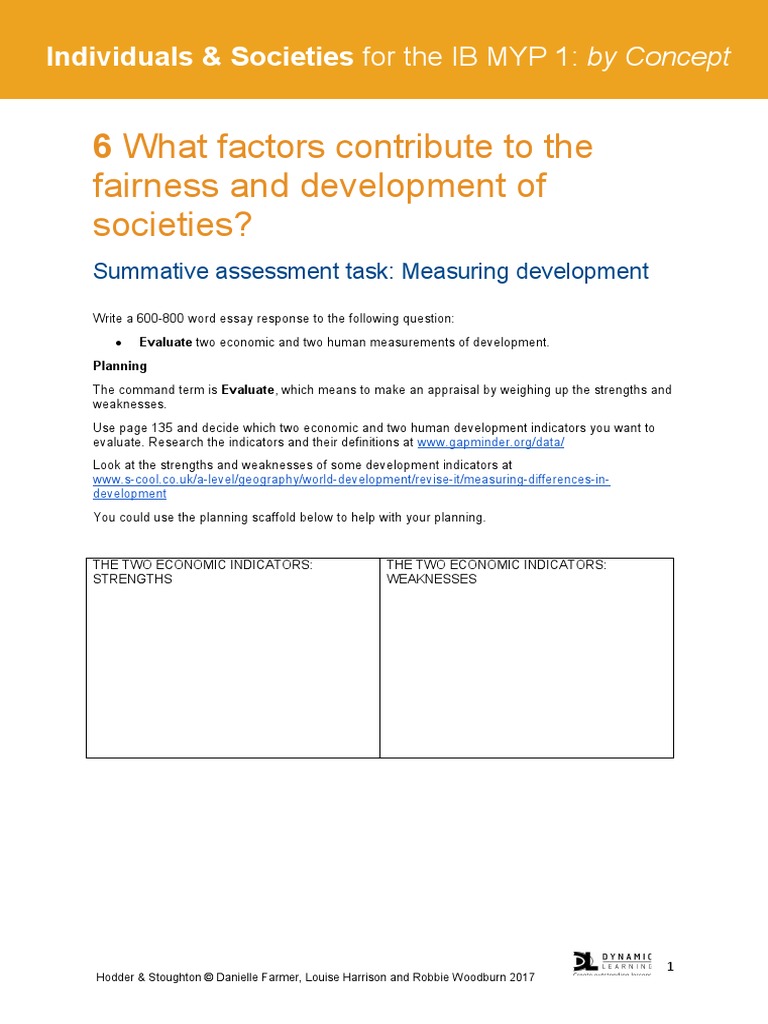 6c.summative Assessment Task - Measuring Development | PDF | Essays | Paragraph