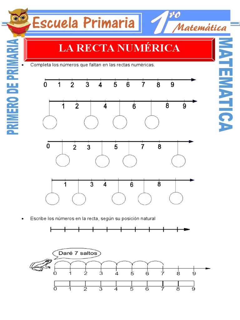 La Recta Numérica para Primero de Primaria | PDF