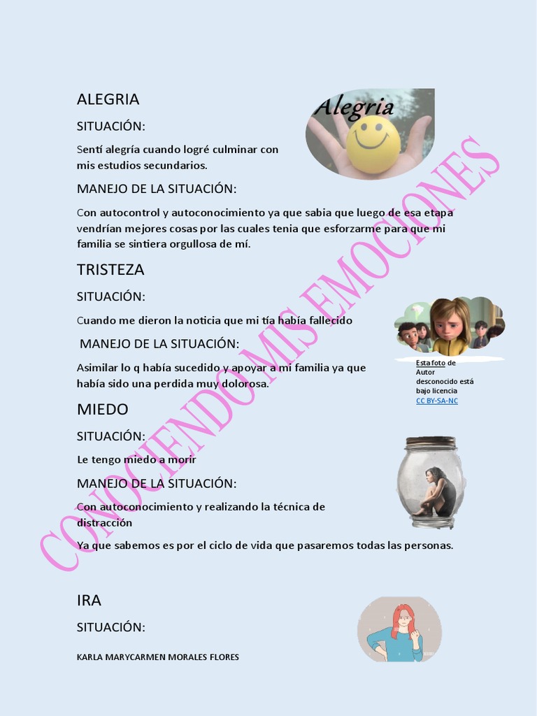Conociendo Mis Emociones Pdf
