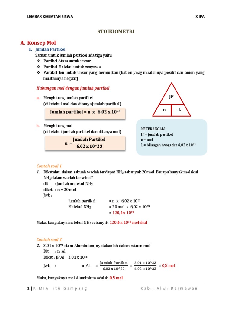 Stoikiometri: Konsep Mol dan Molaritas | PDF