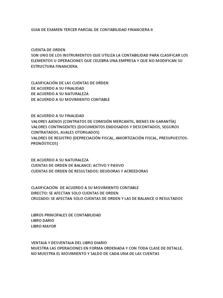 Guia de Examen Tercer Parcial de Contabilidad Financiera Ii | PDF