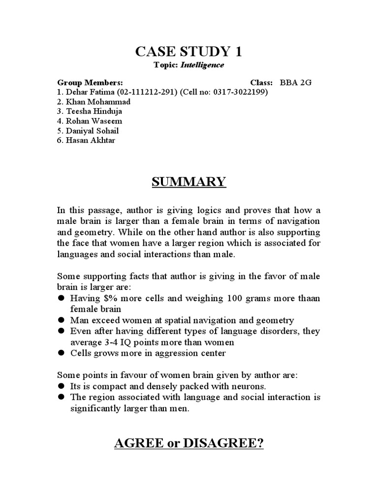 Socio Case Study 1 | PDF | Brain | Aggression