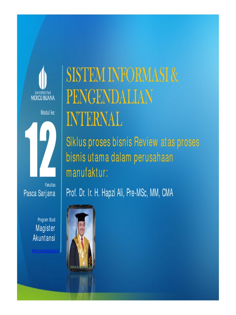 Sistem Informasi Dan Pengendalian Internal (TM12) | PDF
