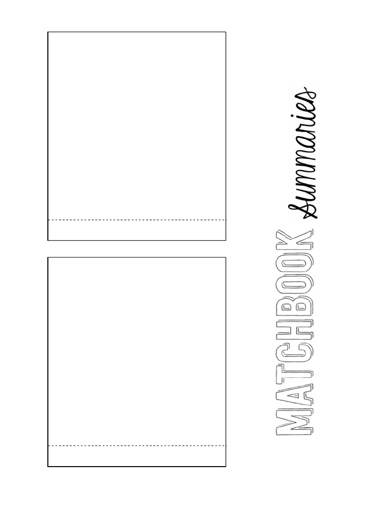 Matchbook Template | PDF