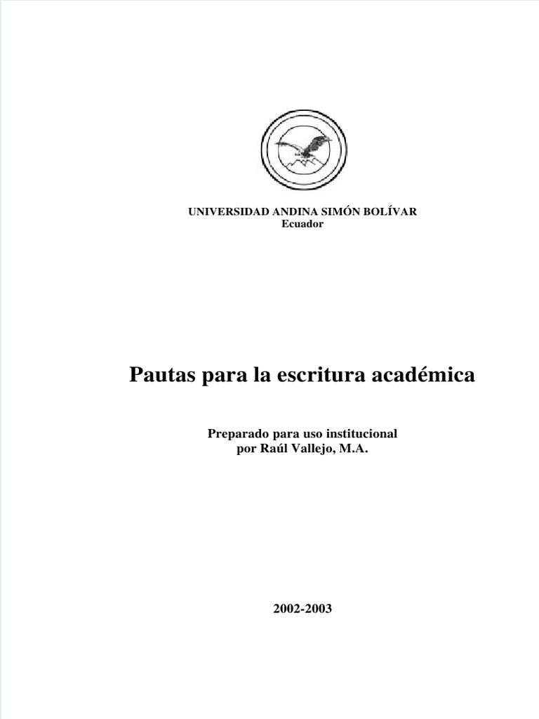 Pautas para La Escritura Acadã© Mica | PDF | Bibliografía | Comillas