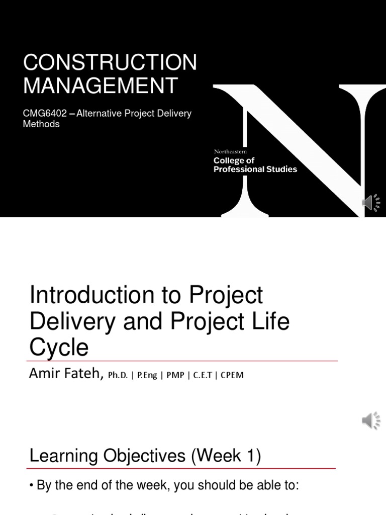 Cmg6402 Lecture Notes Week 1 5 Pdf Engineering Design Process Procurement 