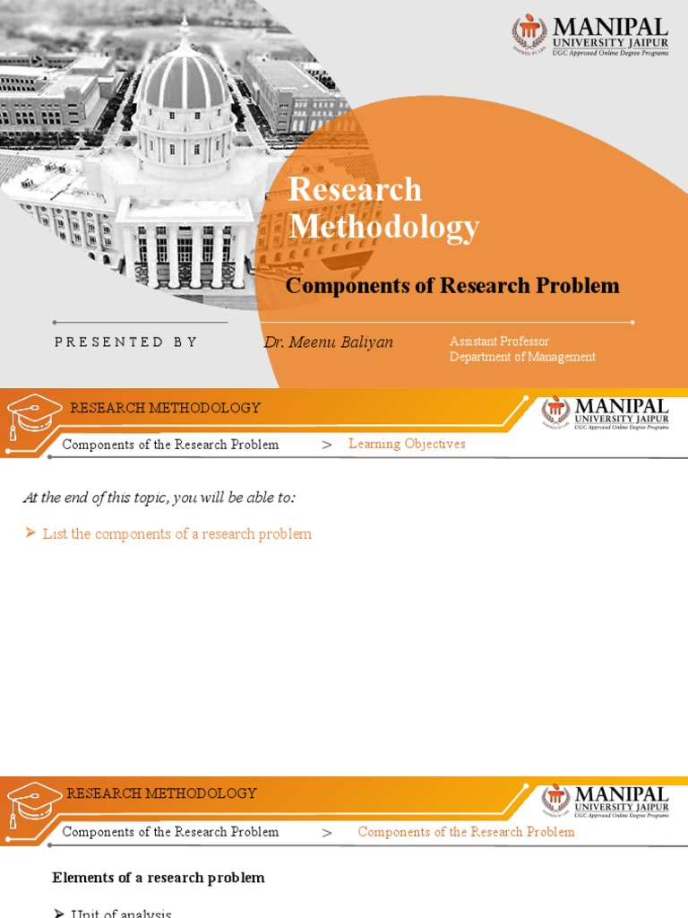 Research Methodology - 2.5 Components of Research Problem | PDF
