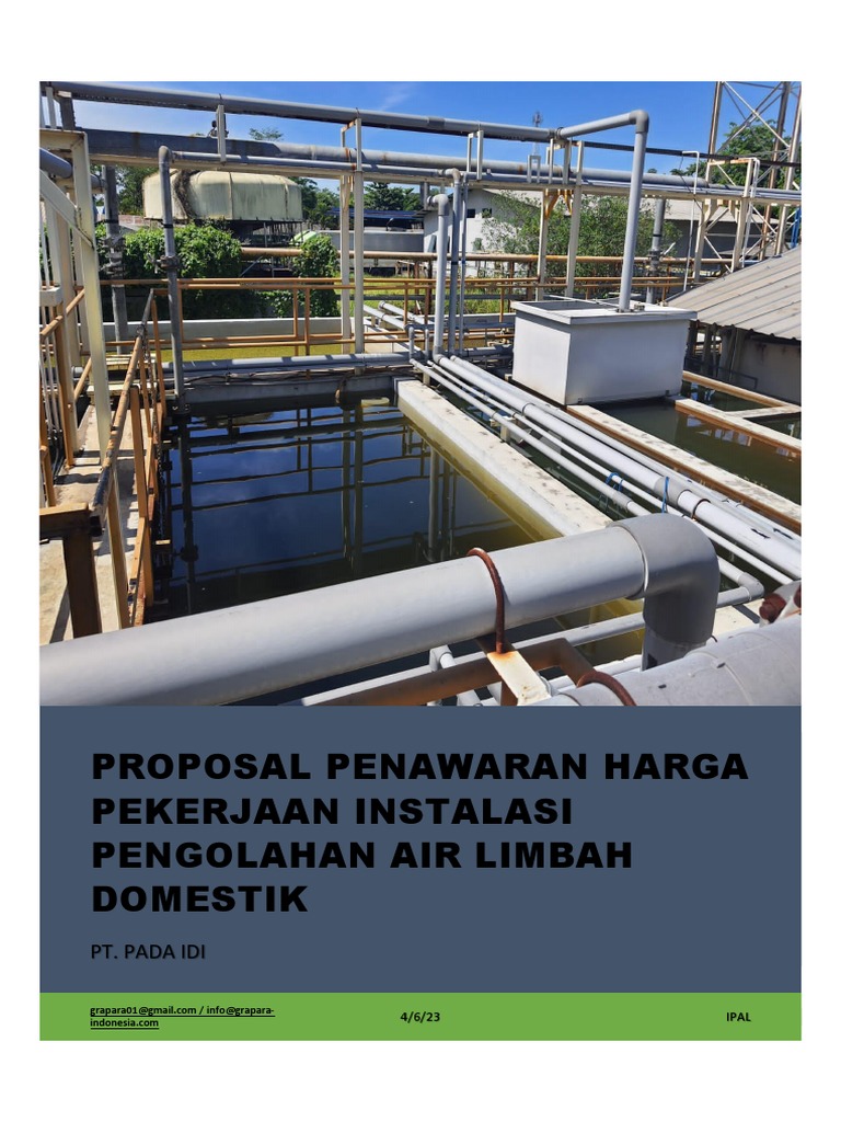 Penawaran Instalasi IPAL Domestik 2023 | PDF | Griya & Taman