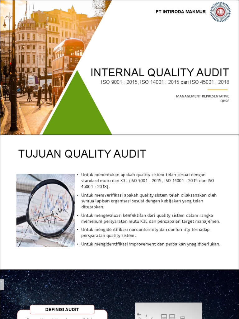 Materi Pelatihan Auditor Internal 2021 | PDF