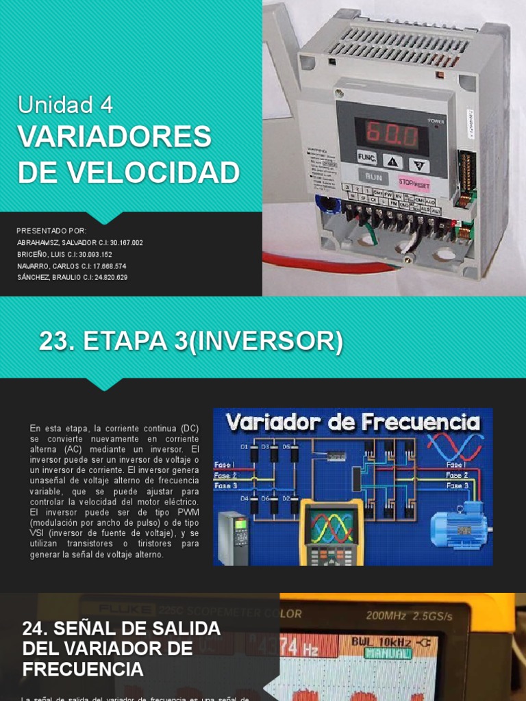 Variadores de Velocidad | PDF | Inversor de energia | Motor eléctrico