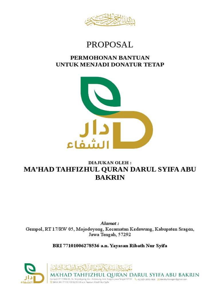 Proposal Donatur Tetap | PDF