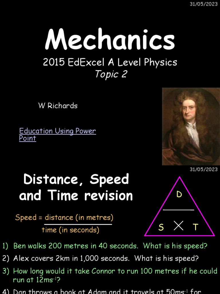 Topic 2 - Mechanics | PDF | Force | Velocity