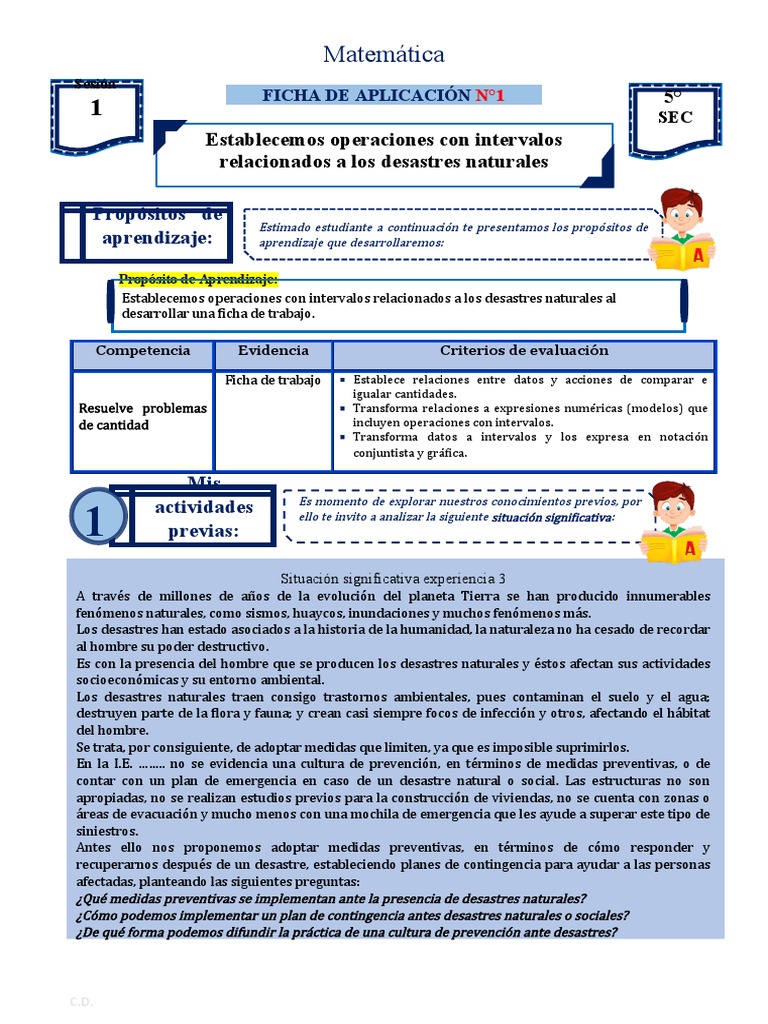 5° FICHA DE APLICACIÓN-SESIÓN1-SEM.1-EXP.3-Matemática | PDF