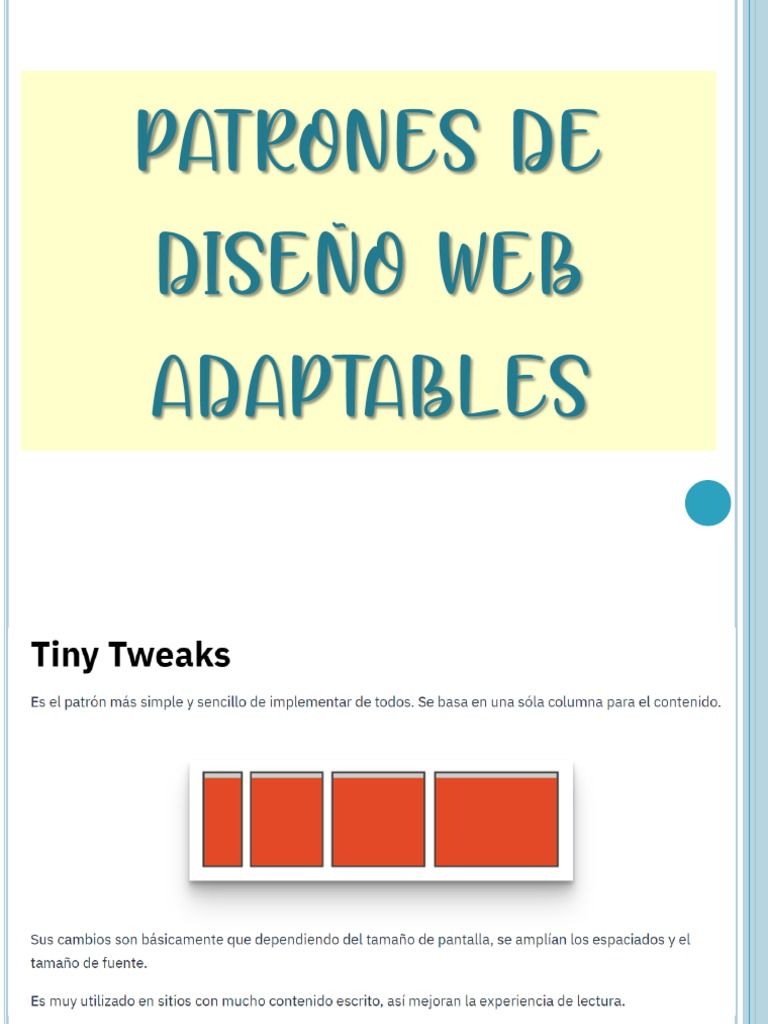 Tema Patrones de Diseño Web y Menu | PDF