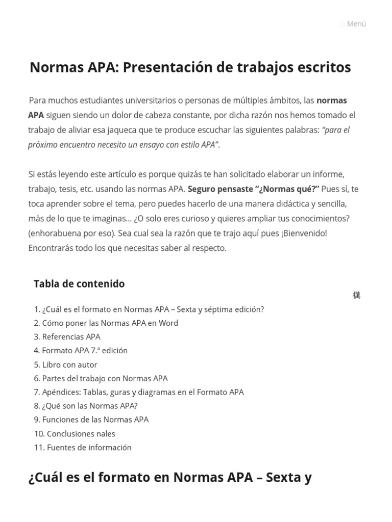 Normas APA - Presentación de Trabajos Escritos (2020) | PDF | Estilo apa | Archivo de computadora