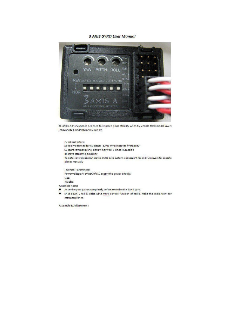 3axis AFlightControllerManual | PDF