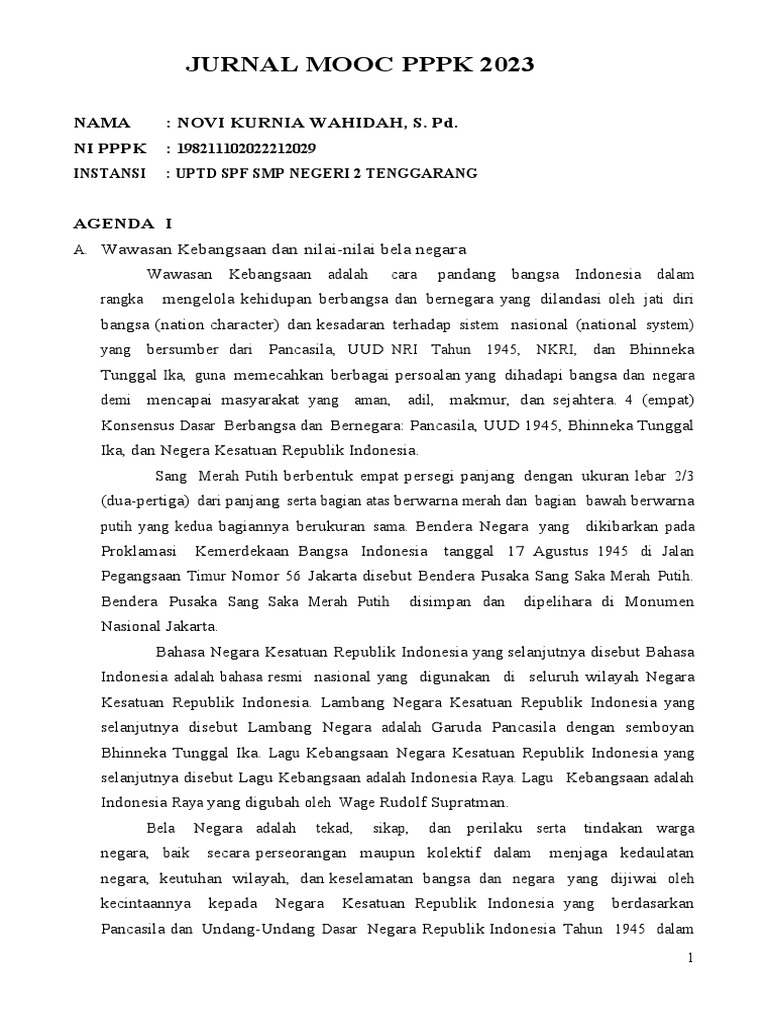 Jurnal MOOC PPPK 2023 | PDF | Ilmu Sosial