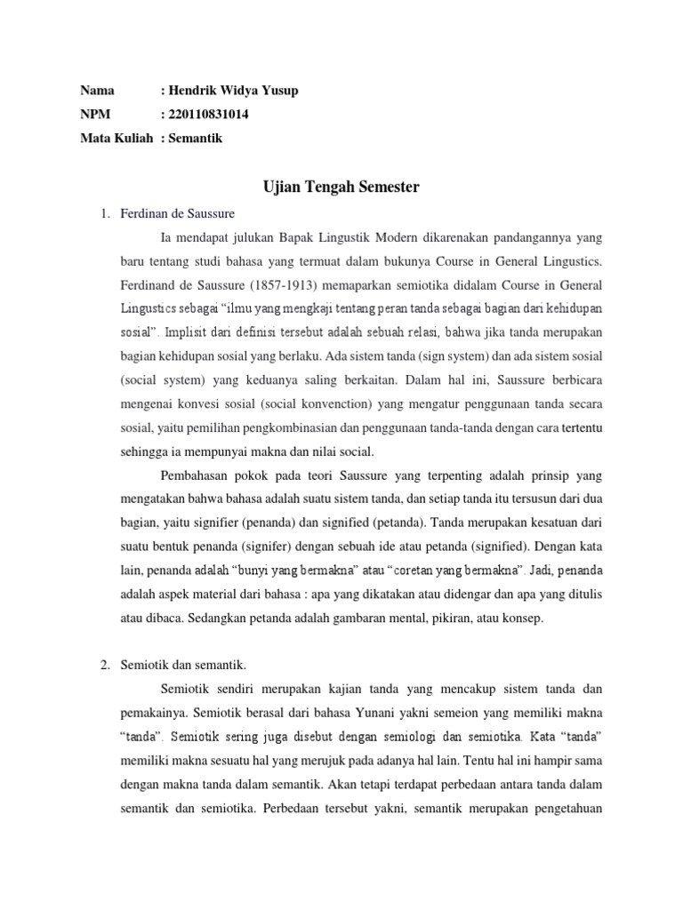 UTS Semantik Hendrik | PDF