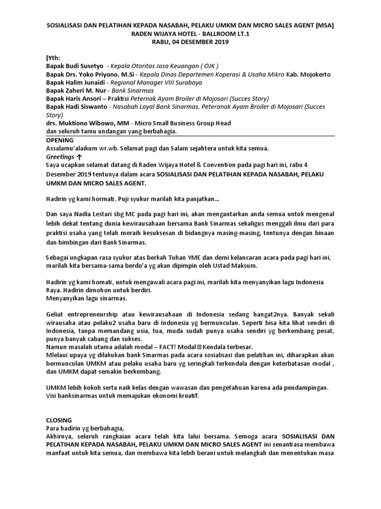 Salinan Dari CUE CARD Pelatihan UMKM With Bank Sinarmas | PDF