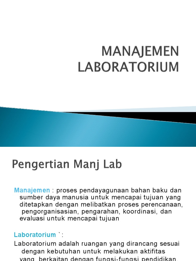 Manajemen Laboratorium | PDF