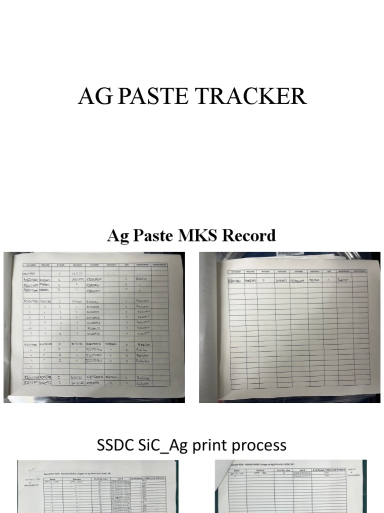 Ag Paste Tracker | PDF | Science & Mathematics