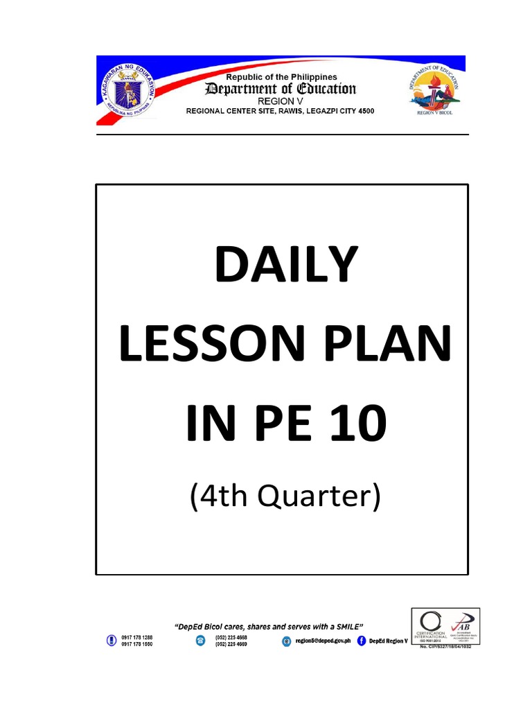 Grade 10 - PE (Fourth Quarter) | PDF | Wellness