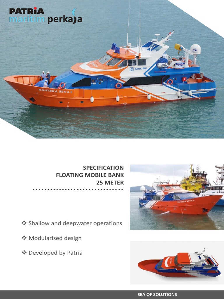 Floating Mobile Bank Specifications | PDF | Water Transport | Watercraft