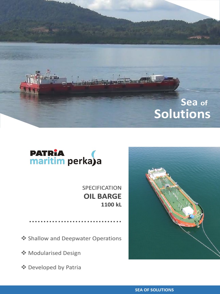 Self-Propelled Oil Barge Specifications | PDF | Shipping | Watercraft