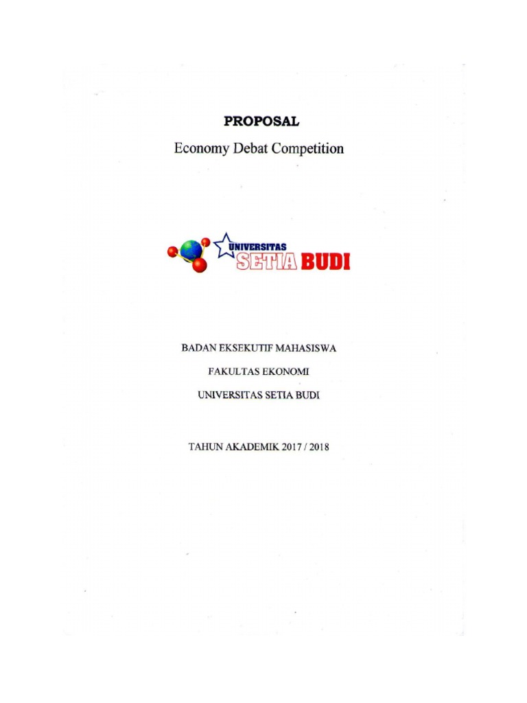Proposal Kompetisi Debat Ekonomi | PDF