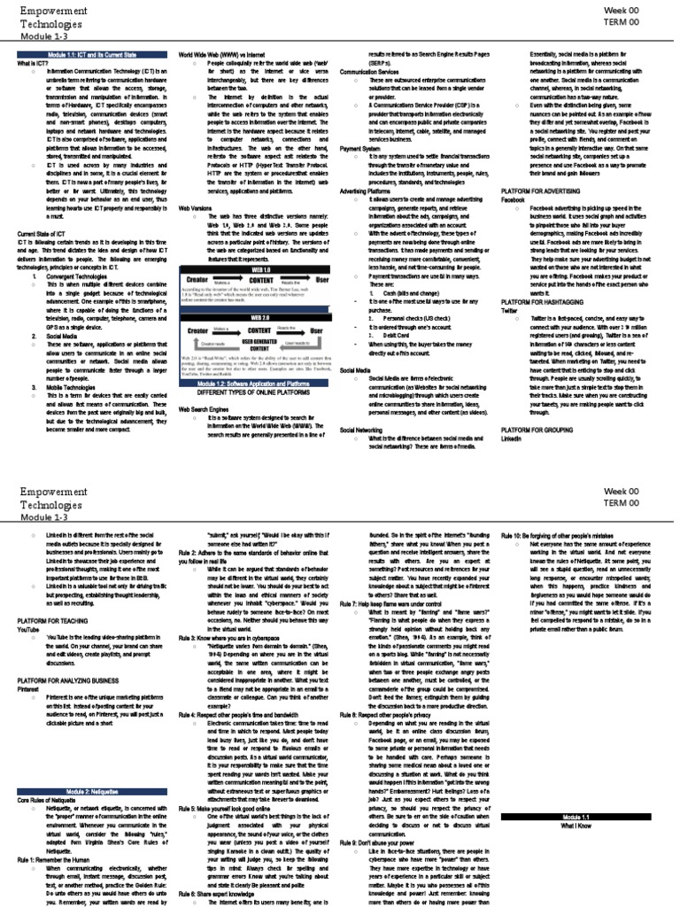 E Tech Lesson 1 3 | PDF | World Wide Web | Internet & Web