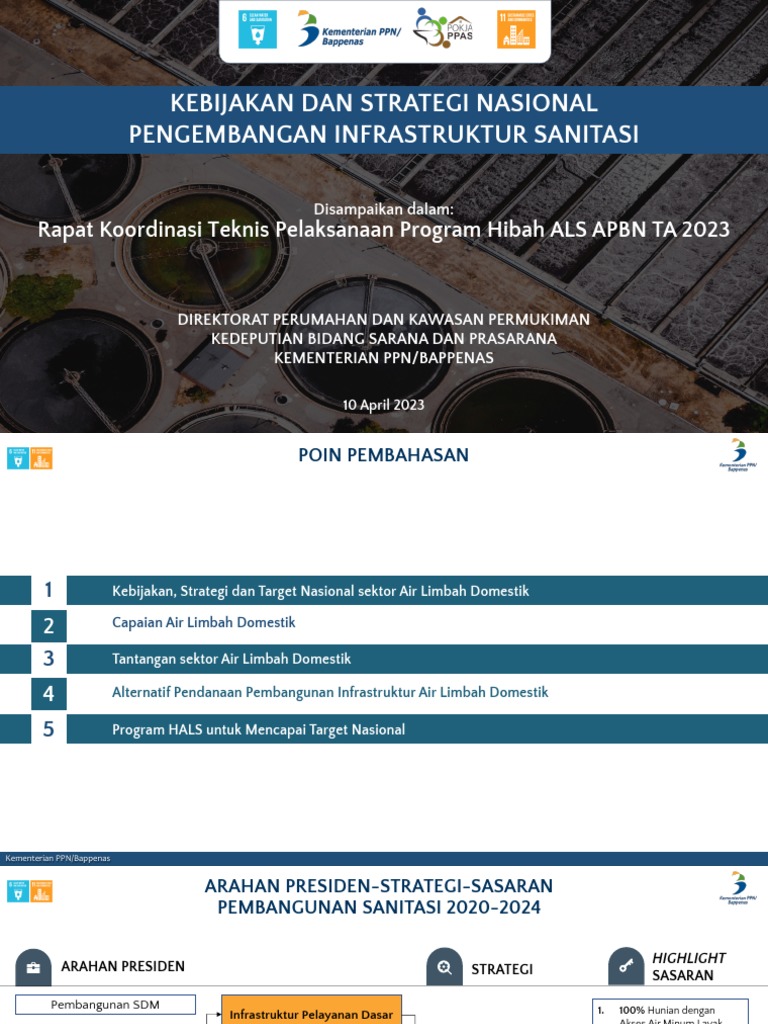 Strategi Nasional Pembangunan Sanitasi 2023 | PDF