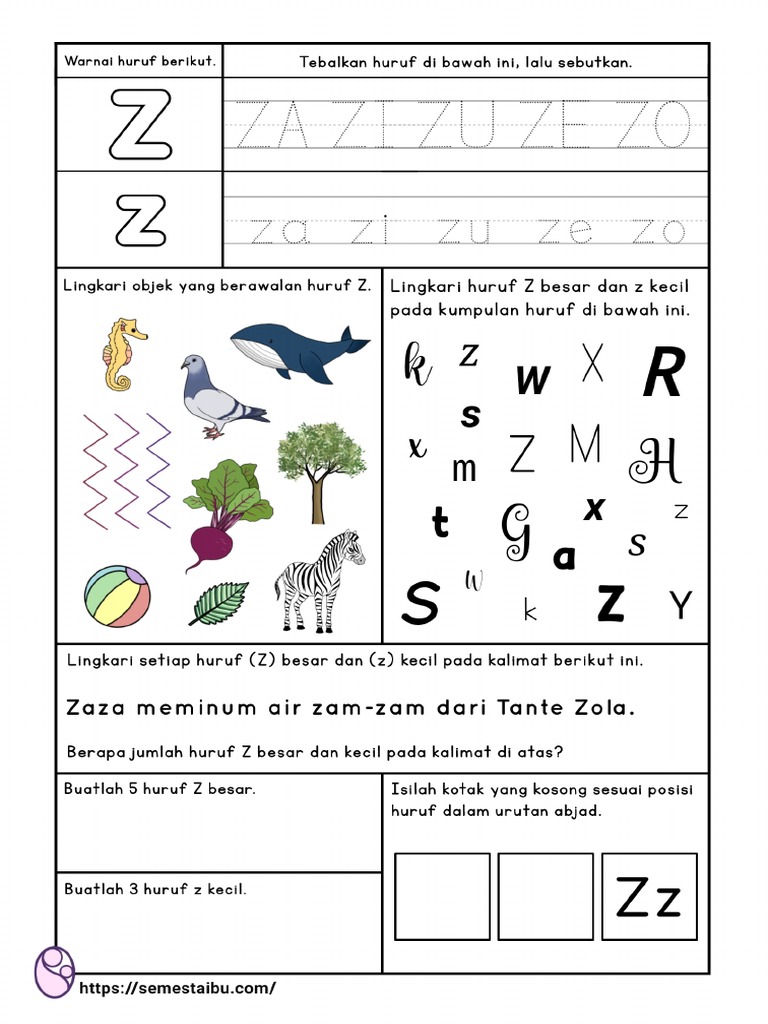 Pengenalan Huruf Z | PDF
